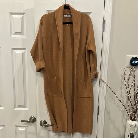 Mango | Sweaters | Mango Cozy Tan Open Front Cardigan | Poshmark
